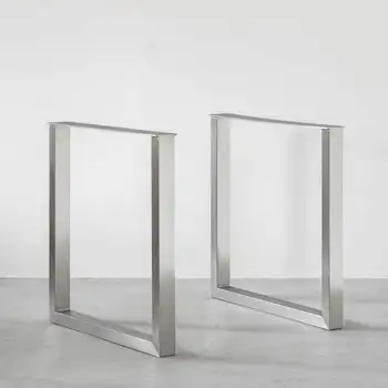 Stainless Steel Table Legs Furniture Feet Frame Brushed Polished Square ...