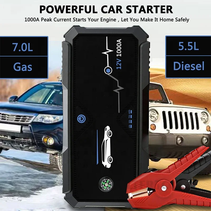 Hot Selling Car Jump Starter Power Bank Portable Battery Charger ...