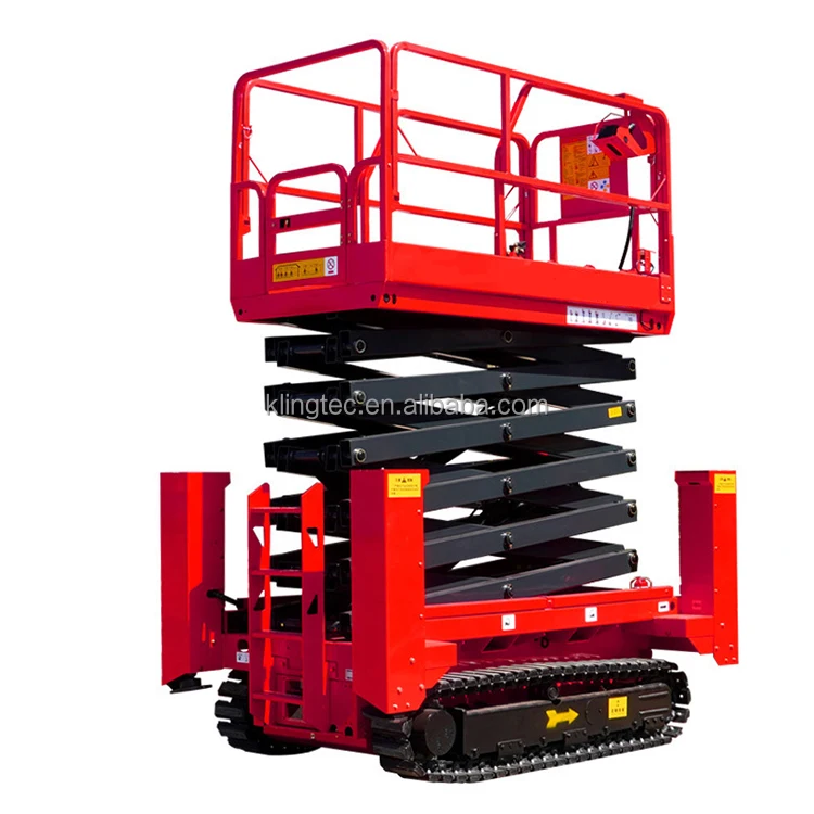 Crawler Tracked Scissor Lift Electric Working Height Platform Hydraulic ...
