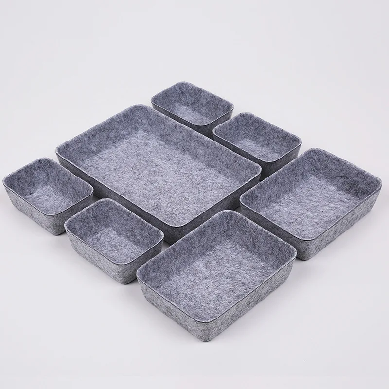 Custom office draw dividers felt jewelry organizer tray storage bin ...