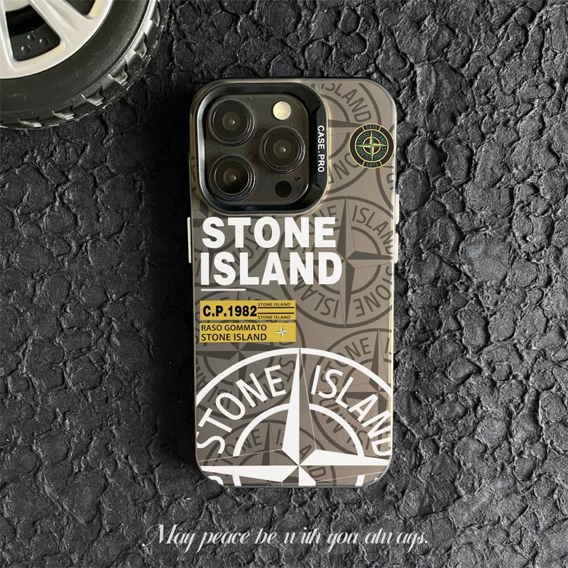 Gradient Stone Island Phone Case for Iphone 11-15 Pro Max
