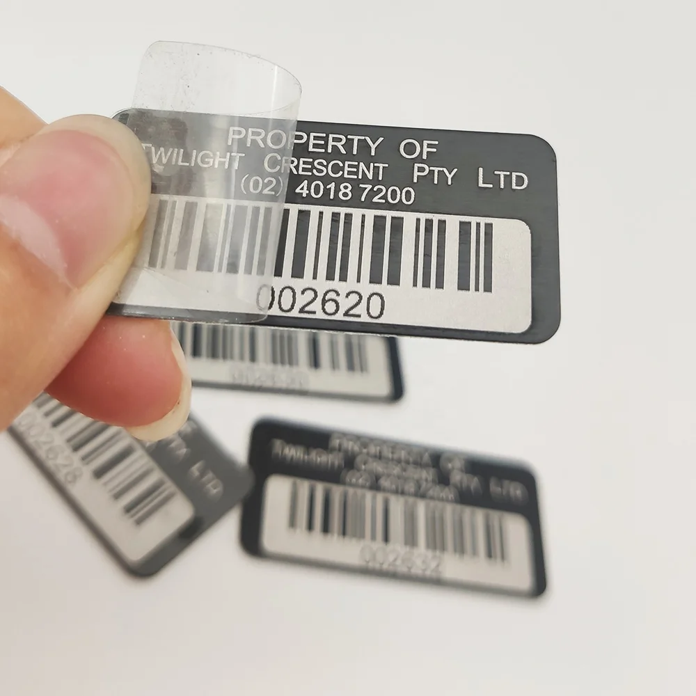Custom Stickers Metal Aluminum QR Code Labels from China