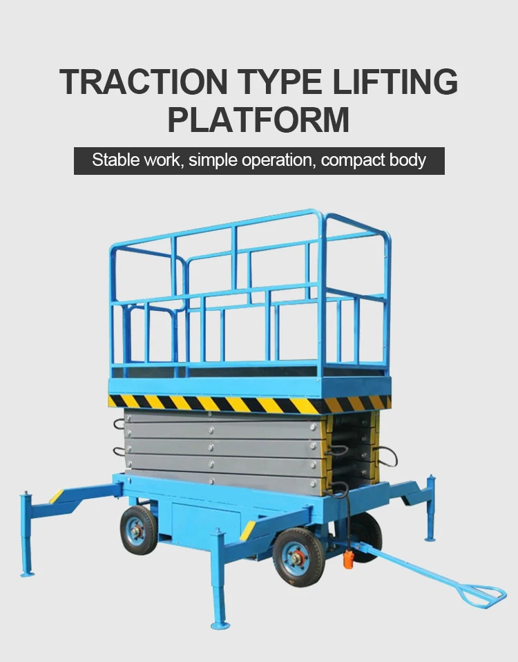 Outdoor 500 Kg Mobile Hydraulic Aerial Lifting Platform For Maintenance ...