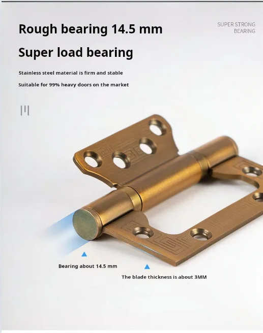 304 Stainless Steel Mother and Child Hinges Thickened and Non Slotted 4 ...