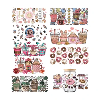 Custom Popular Cold Cup Transfer Label Ready To Peel Stickers Cup Wraps ...