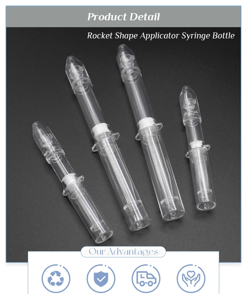 Transparent Rocket Type Containers Tube Refillable Eye Cream Packing ...