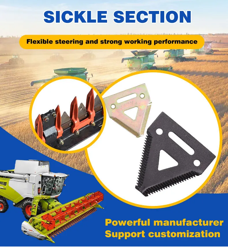 Combine Harvester Platform Sickle Section Cutting Blade Replaced For ...