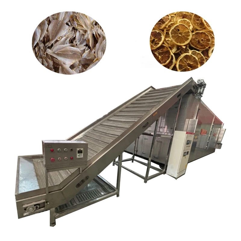 Cassava Chips Fruits Seafood Continuous Conveyor Mesh Belt Dryer For ...