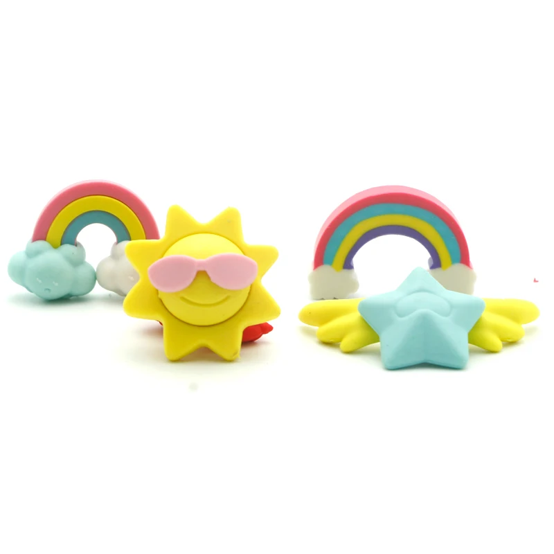 Soododo Xddd25 3d Rainbow Sun Star Shaped Pencil Eraser Cute Kawaii ...