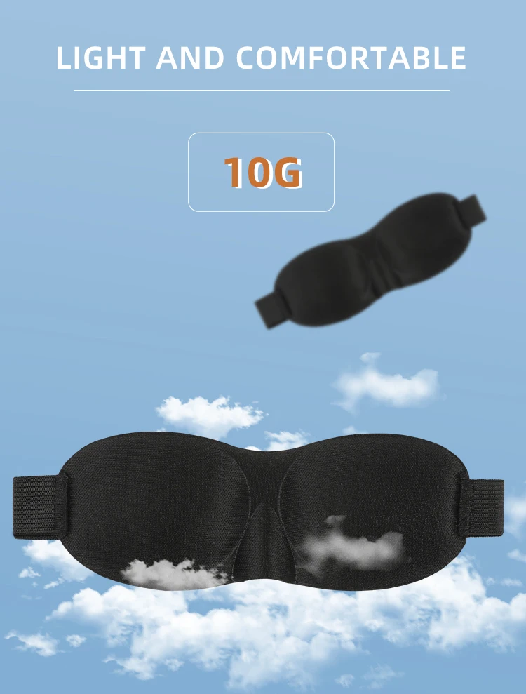 3d Breathable With Adjustable Strap Travel Airplane Cover Eye Mask For ...