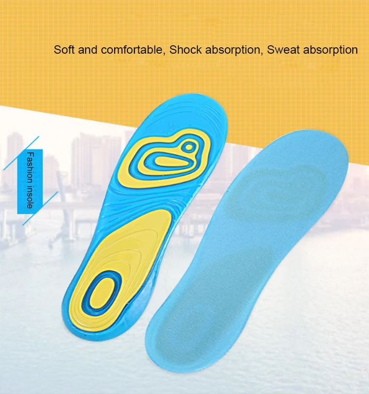 Melenlt Custom Active Anti-Shock TPE Sport Running Gel Insole