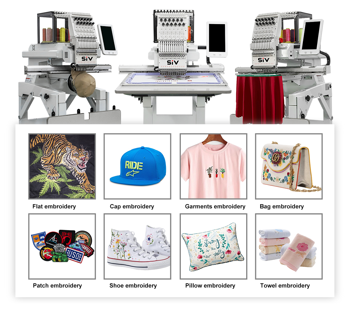 SIV Wholesale Digital Computer Embroidery Machine 1head