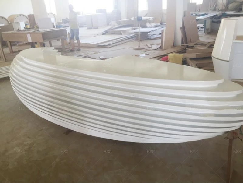 Reception Counter Design For Office Contemporary Customized Corian ...