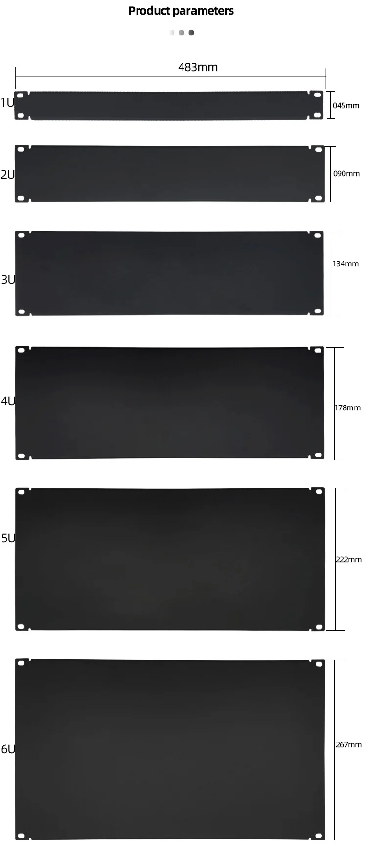 Server Rack Mount Spacers - 19" 1U for Network Ebclosure