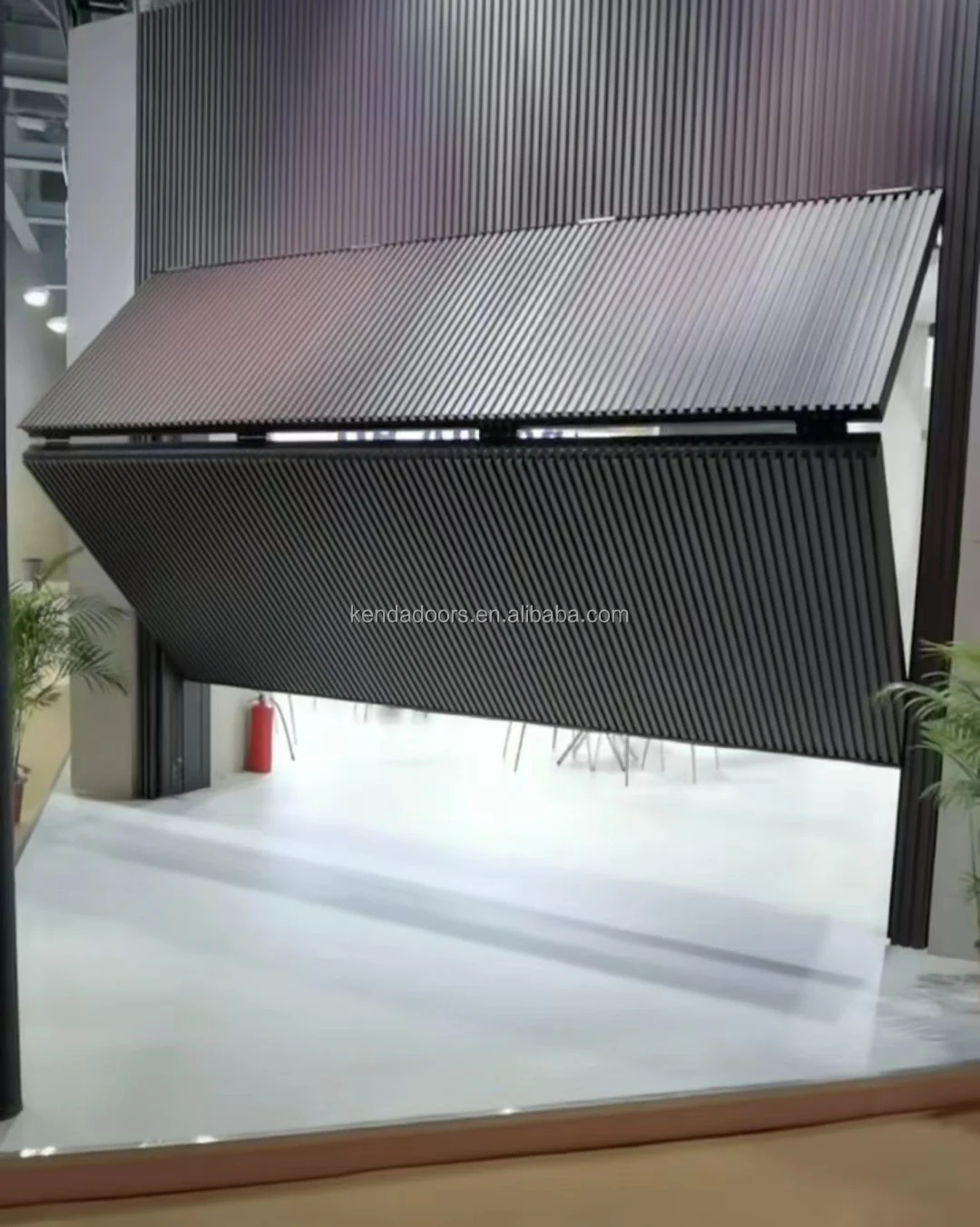 Factory Customized Aluminium Grill Design Vertical Bifold Garage Doors ...