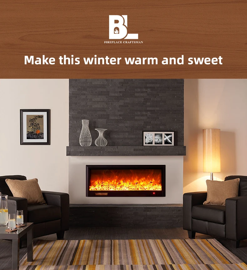 Electric Fireplace Inserts - Realistic, App-Controlled Flames