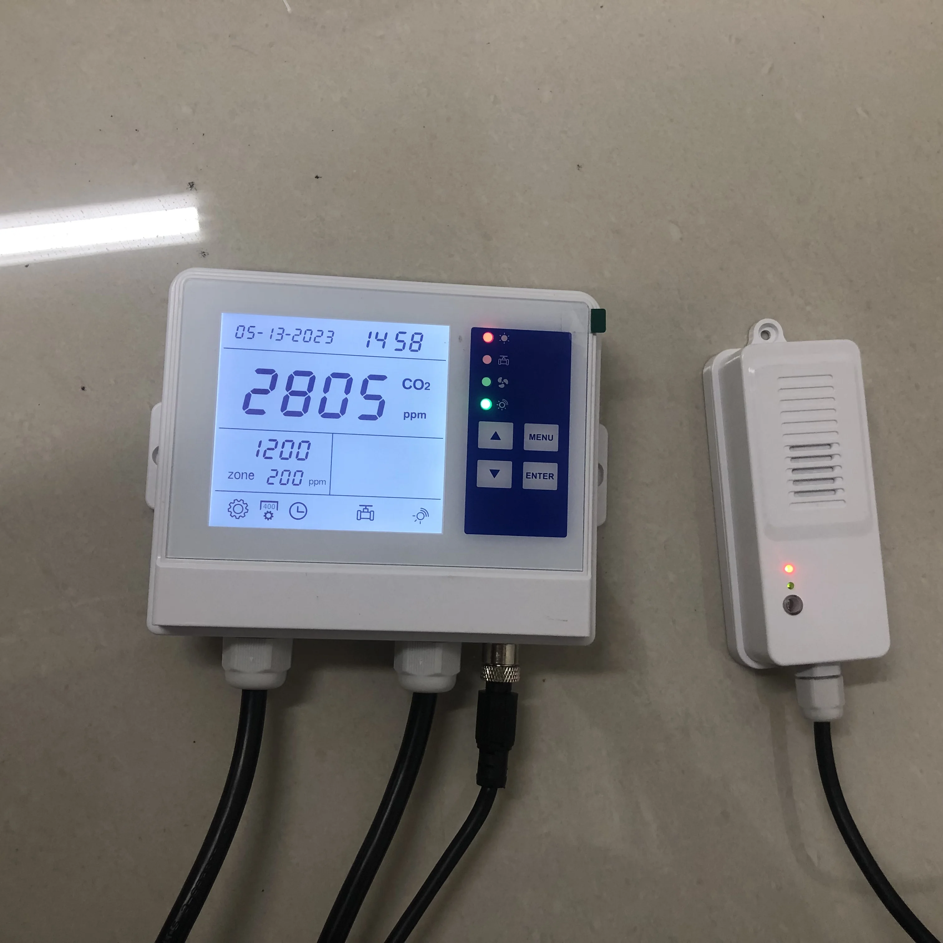 110V-230V Power Supply Wall Mounted Remote CO2 Probe Sensor Carbon ...