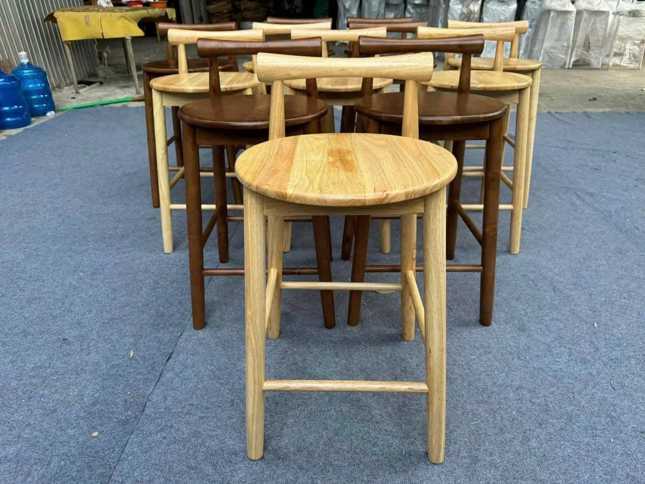 Vietnam Solid Wooden High Quality Bar Chairs Bar Stool Kitchen Whatssap ...