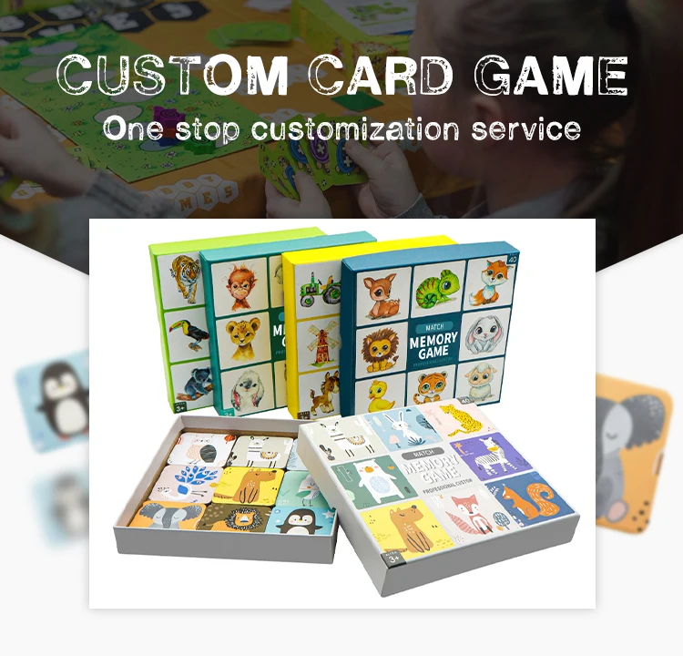Game Cards Custom Printing Paper Material Children's Custom Memory ...