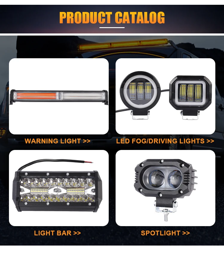 Customized Led Lights 3 Color Work Led Light Light Bar for Off-Road ...
