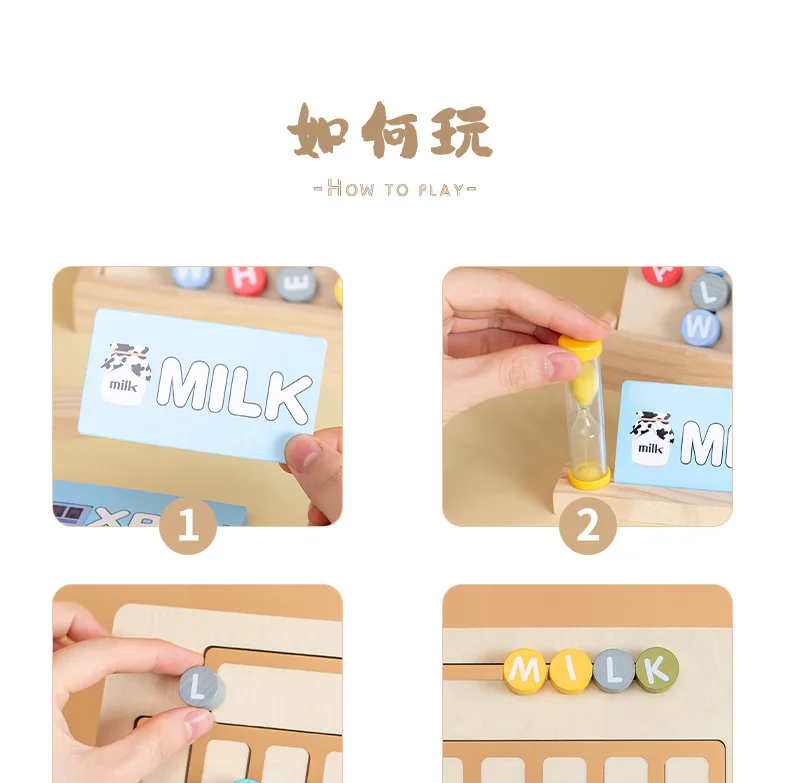 Wooden Alphabet Number Position Board Preschool Montessori Educational ...