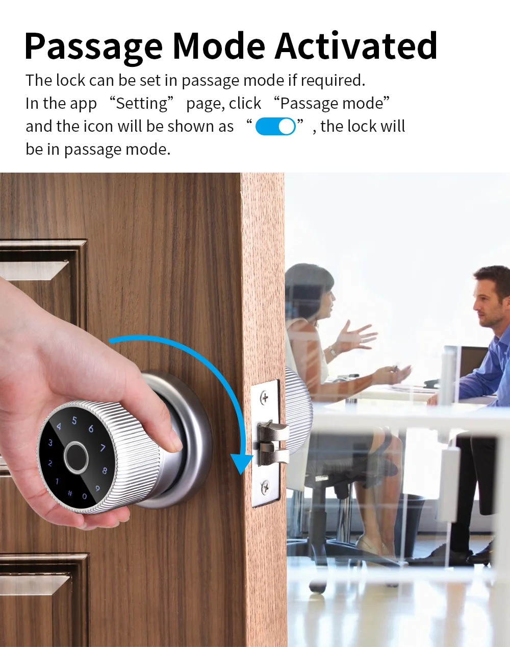 Smart Wireless Ttlock Round Bolt Fingerprint Lock Digital Card Code ...