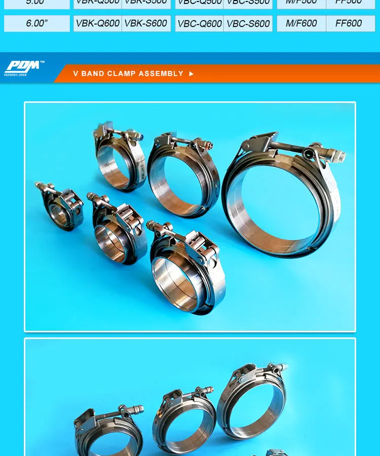 3.5inch v Band Clamp and Flanges v Band Clamp with Male and Female ...