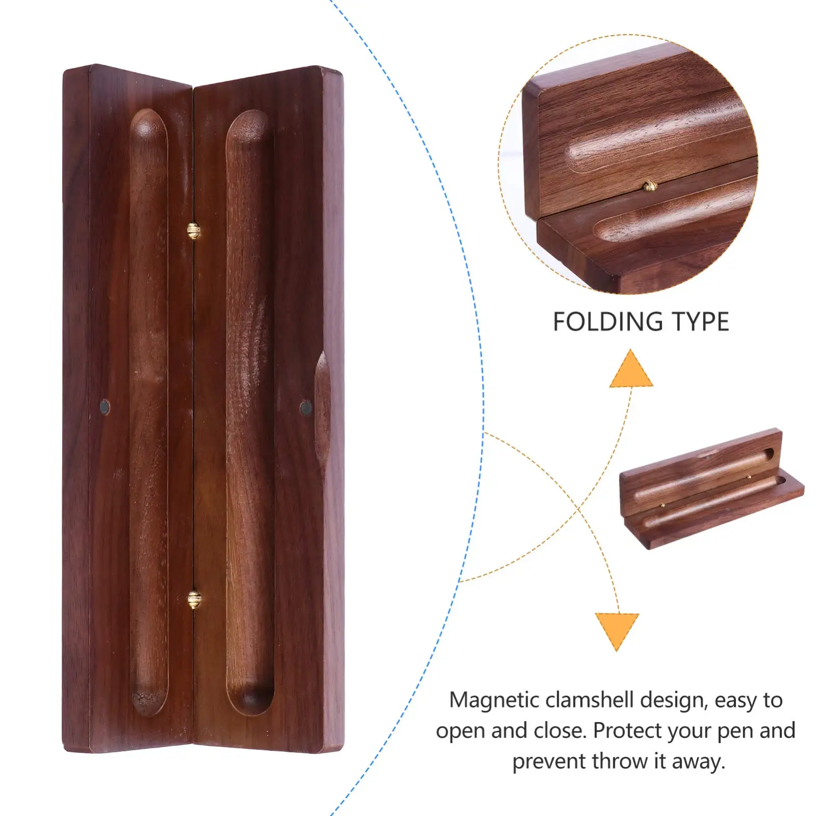 Single Pen Display Box Walnut Ballpoint Pen Gift Box Empty Pen Storage ...