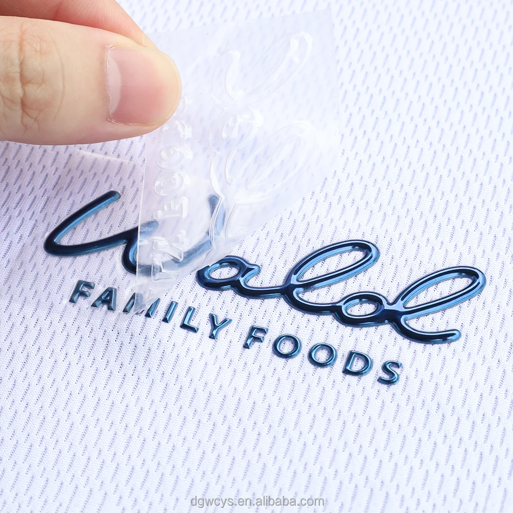 Custom Design Letters High Frequency Embossed Brand Label 3D TPU Logo ...