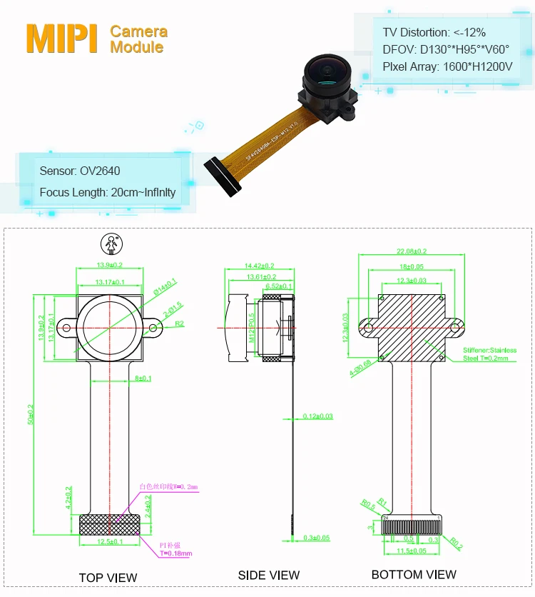 ESP32 CAM OV2640 2MP Fixed Focus CMOS Camera Module OEM | Wholesale