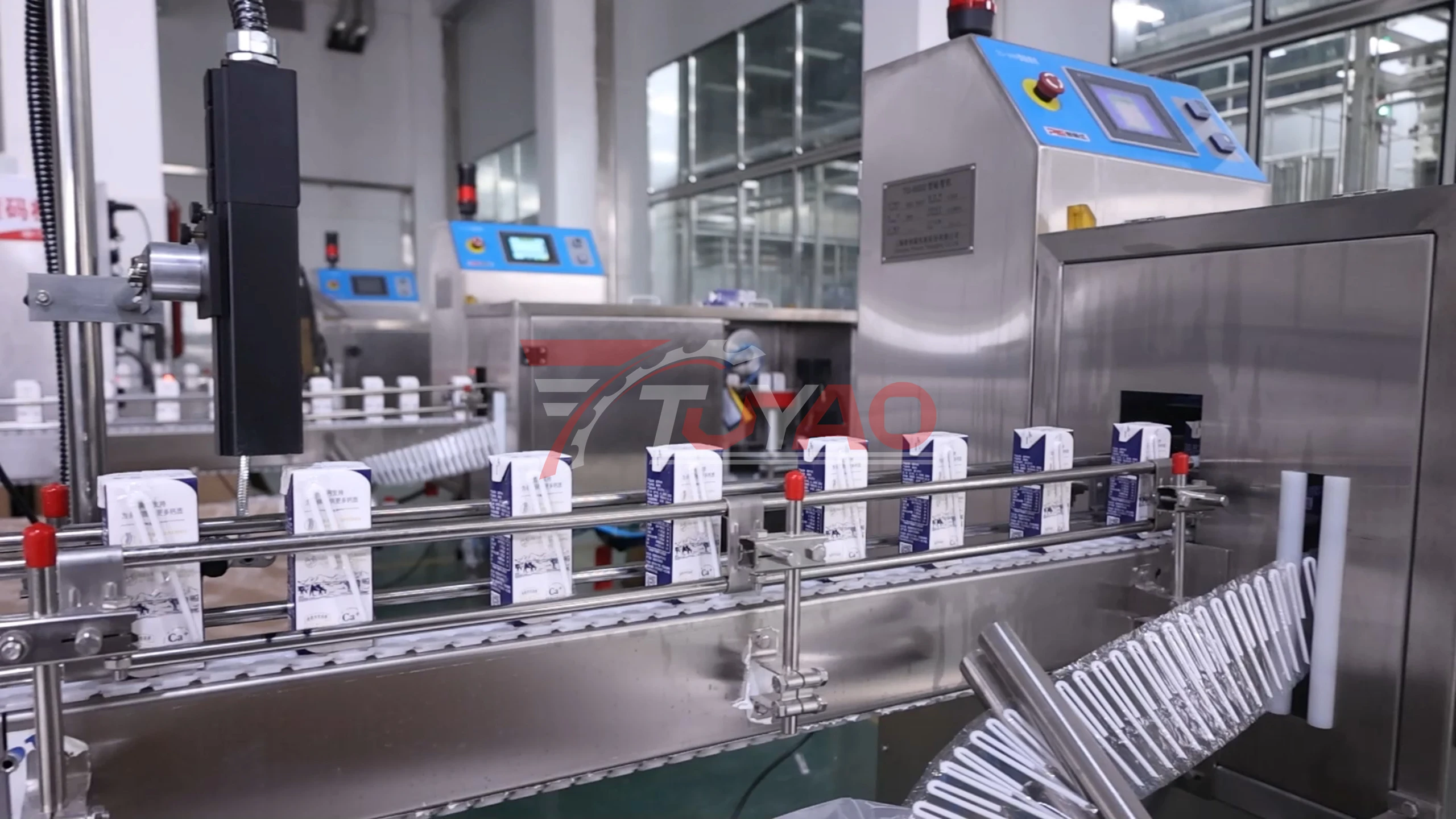 200ml 1000ml Aseptic Carton Brick Milk Filling Line Liquid Milk Packing ...