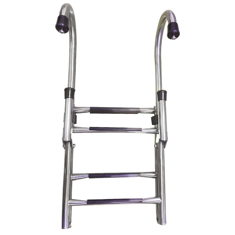 Isure Marine Stainless Steel Four-section Collapsible Ladder Marine ...