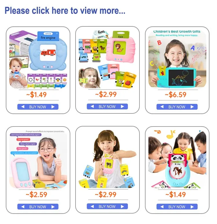 224 Sight Words Educational Cognition Talking Flash Card Kids Preschool ...