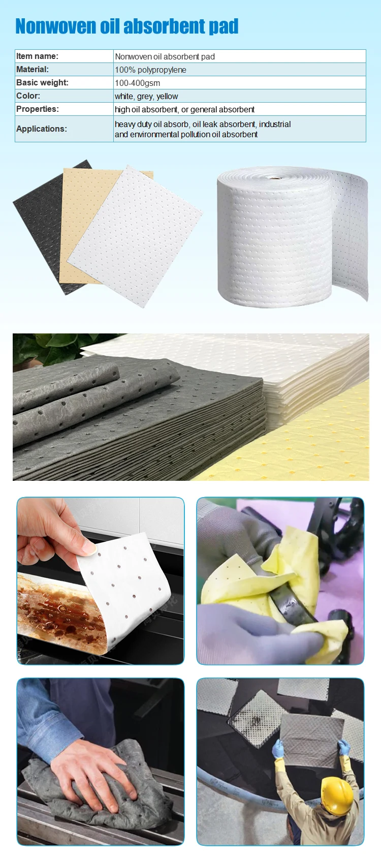 Supply Meltblown Industrial Wiping Cloth Oil Only Clean Wipes| Alibaba.com