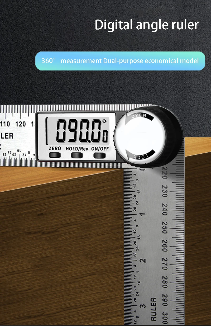 Probon Digital Angle Finder Ruler - 360 Degree Protractor