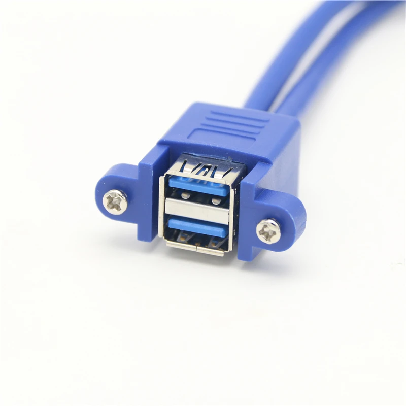 2 Ports Dual USB 3.0 Male to USB 3.0 Female Data Extension Cable With ...