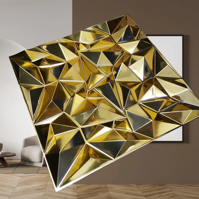 Owensking Diamond Shape 3d Pvc Wall Panel Sticker Wall Decoration ...