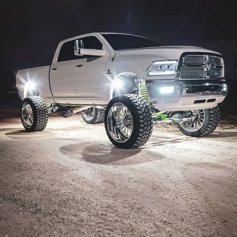 Honalia Car Rock Lights Kit 4/6/8/12 Pods LED Underglow Light Pod with ...