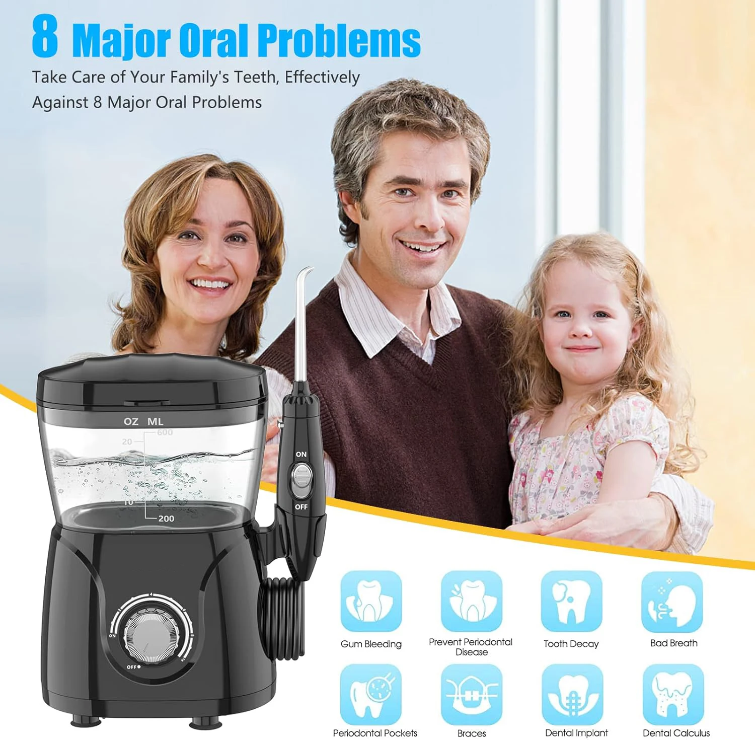 Intelligence Water Dental Flosser Teeth Pick,Electric Oral Irrigator ...