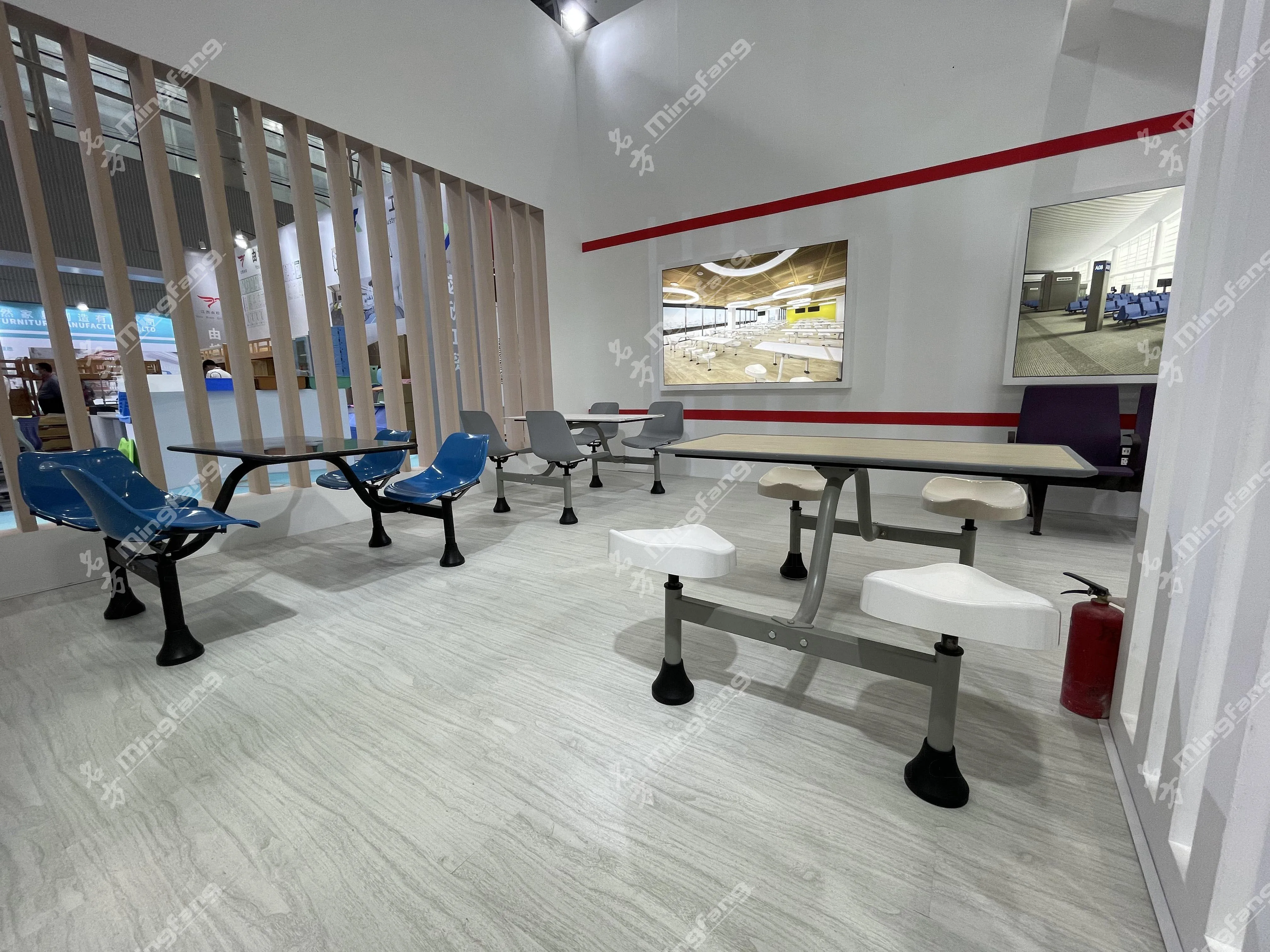 Factory Wholesale Modern Dining Table School Conjoined Canteen Table ...