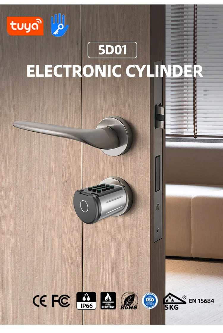 Zigbee Tuya Wifi IP66 Skg Smart Electron Fingerprint Password Lock ...