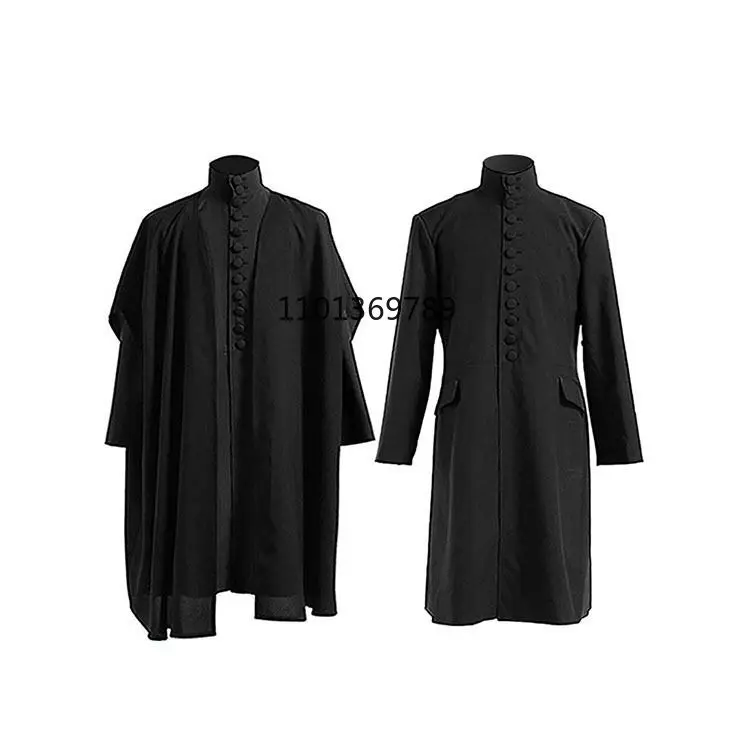BSR Professor Severus Cosplay Costume Hogwartes Black Cloak Shirts ...