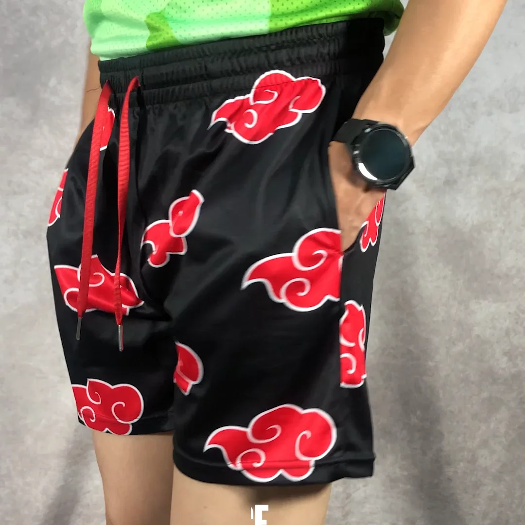 Quick Dry Men Sublimation Print An Anime X Gym Mesh Shorts