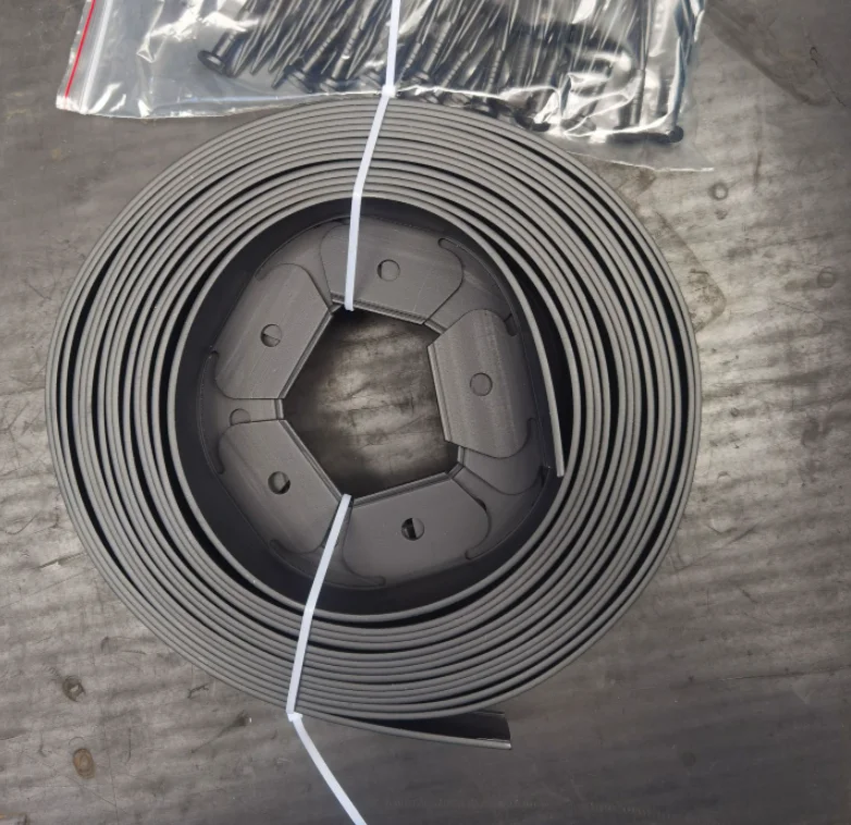 L Shape PE Plastic Landscape Edging Kit No Dig Garden Edging Border ...