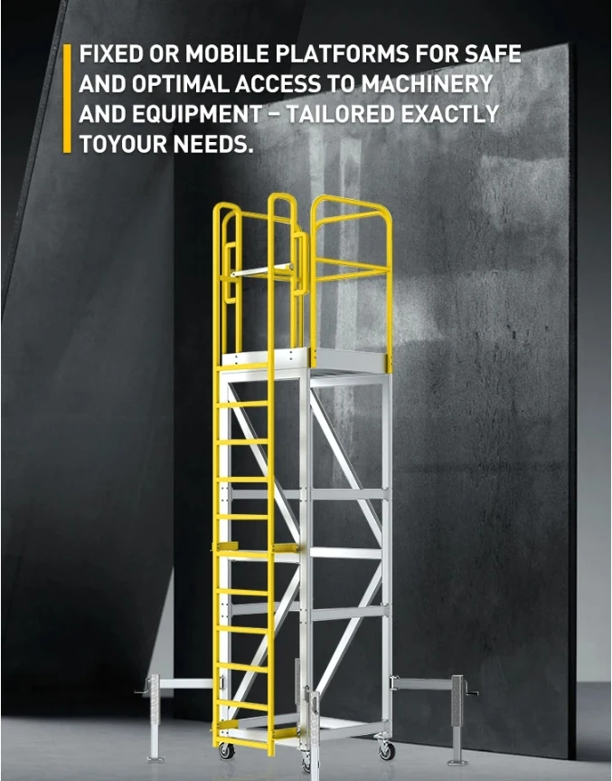 Aluminium Movable Platform Ladder - Durable & Versatile