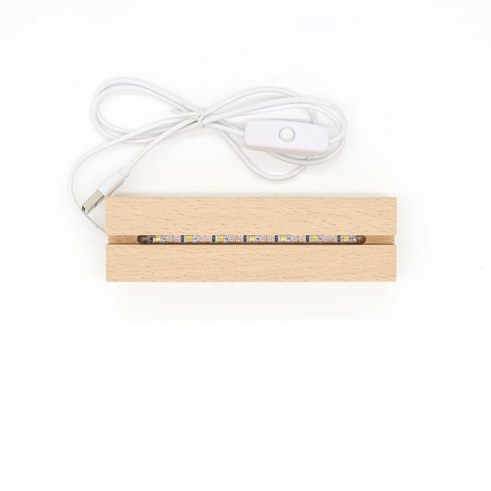 Wholesale Wood Led Night Light Base Wooden 3d Led Lamp Base For 3d ...