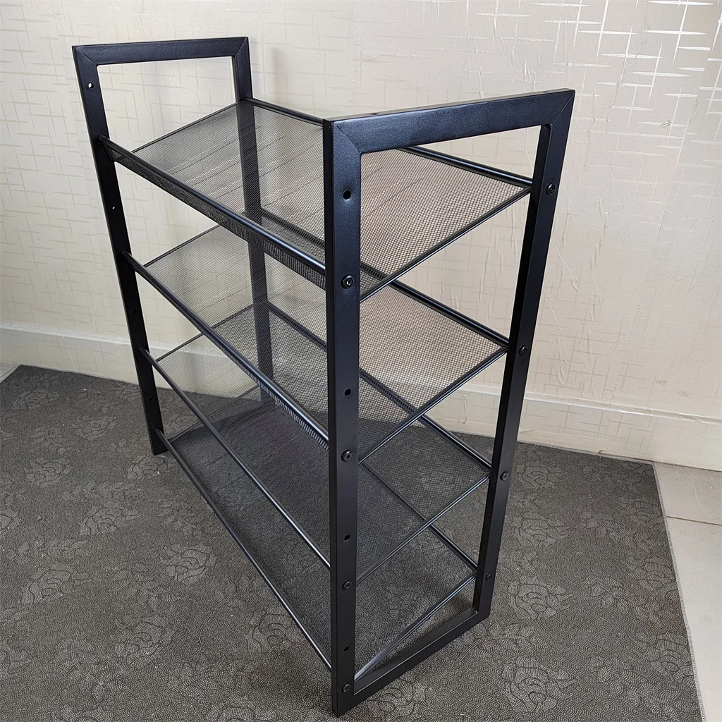 Stackable Metal Mesh Shoe Racks - Versatile Storage Solutions