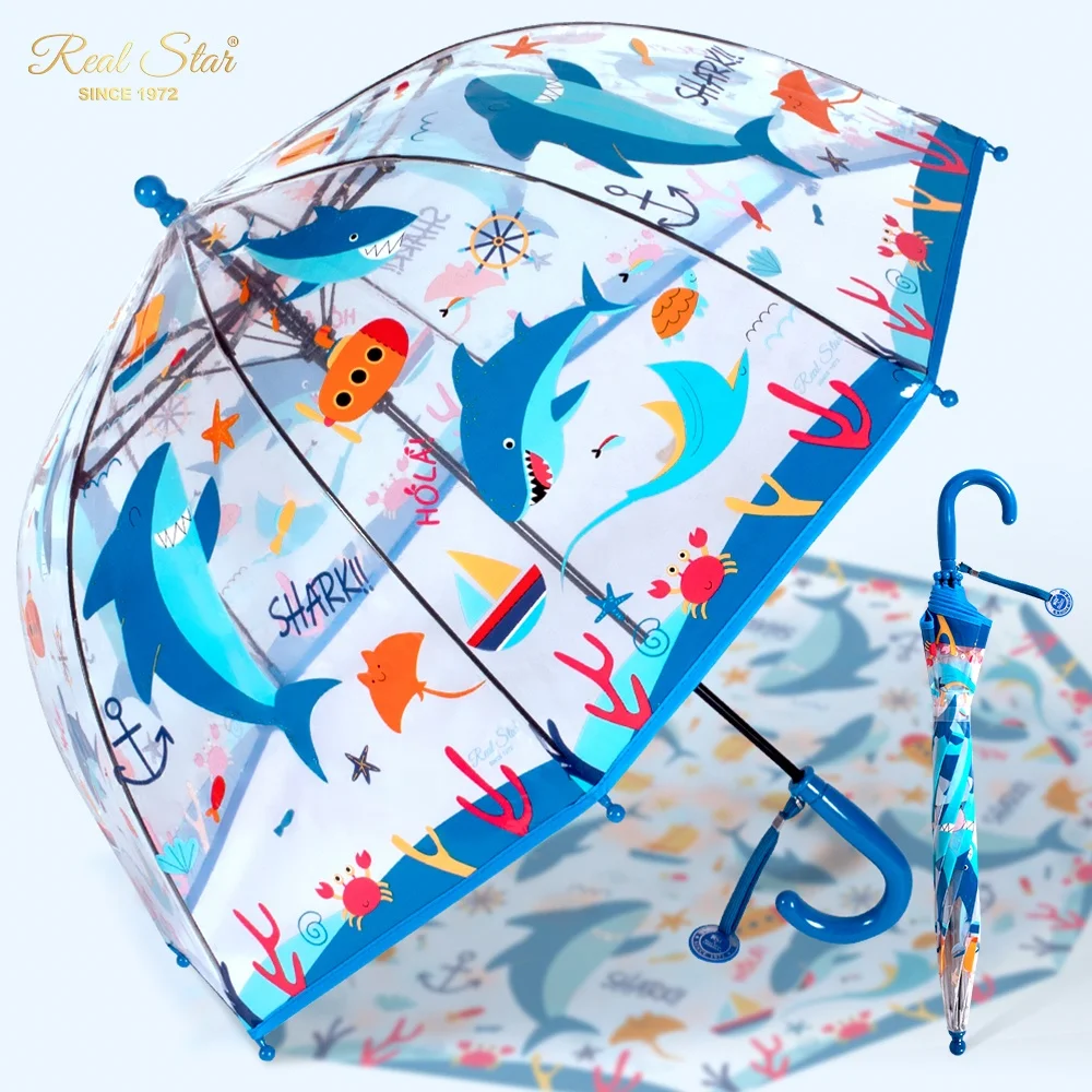 RST new design POE clear cartoon kid umbrella dome cute overall ...