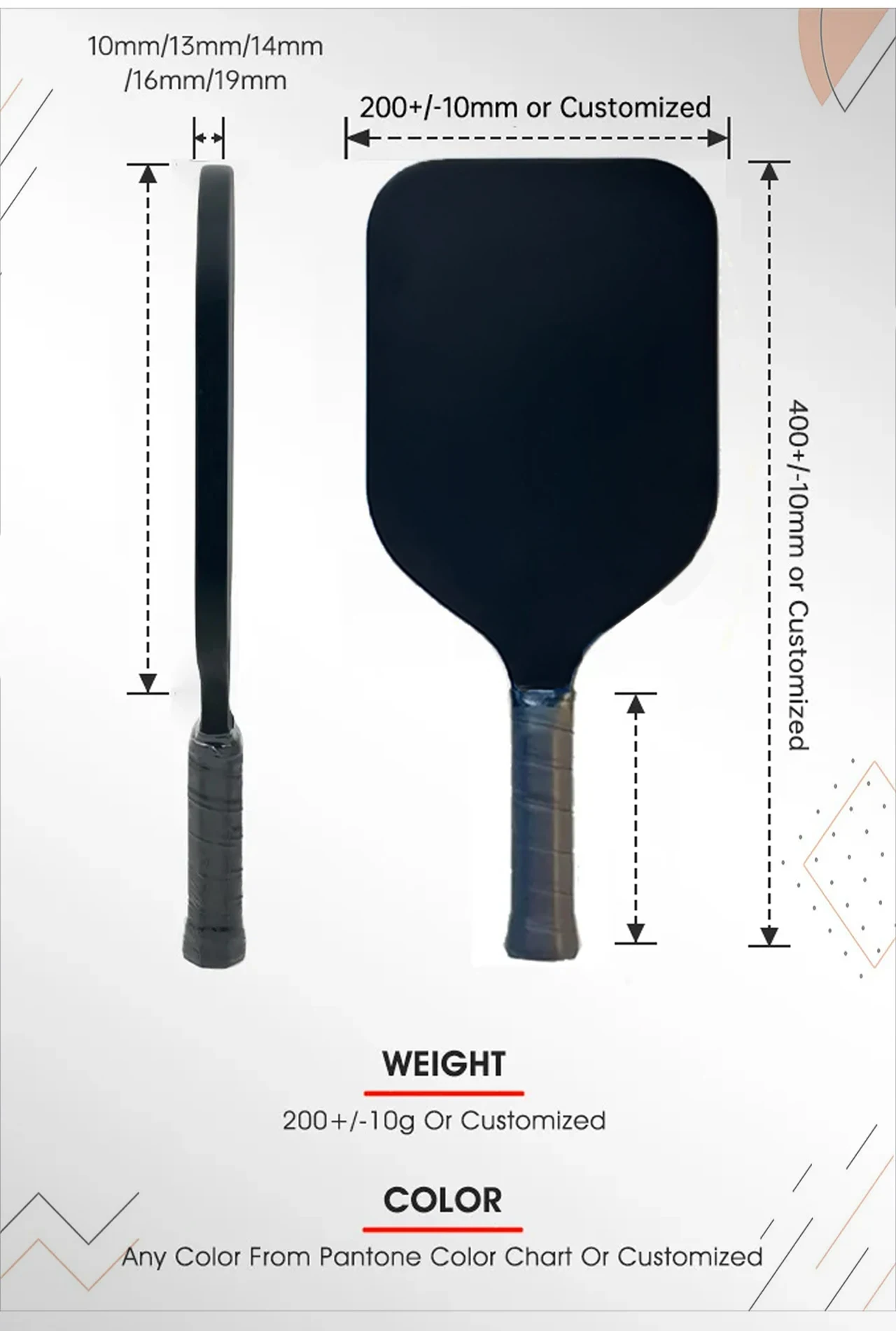 T700 Carbon Fiber Usapa Pickleball Paddle Thermoformed With Foam ...