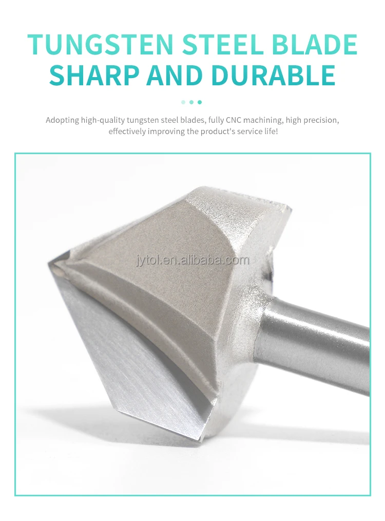 1/4 1/2 Carving Tools Set Woodworking Tools Cutter V Shape End Mill ...